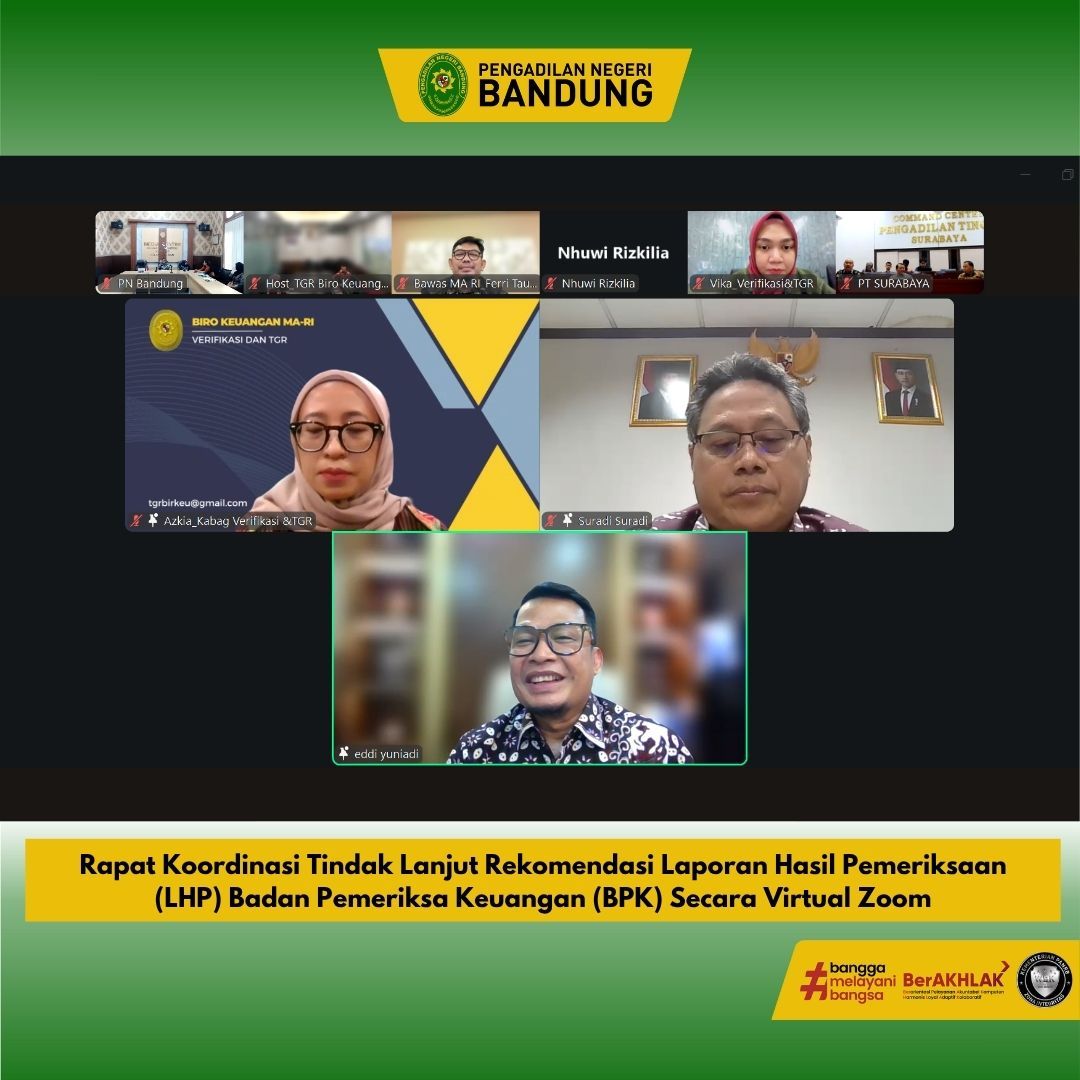 Rapat Koordinasi Tindak Lanjut Rekomendasi Laporan Hasil Pemeriksaan (LHP) Badan Pemeriksa ...